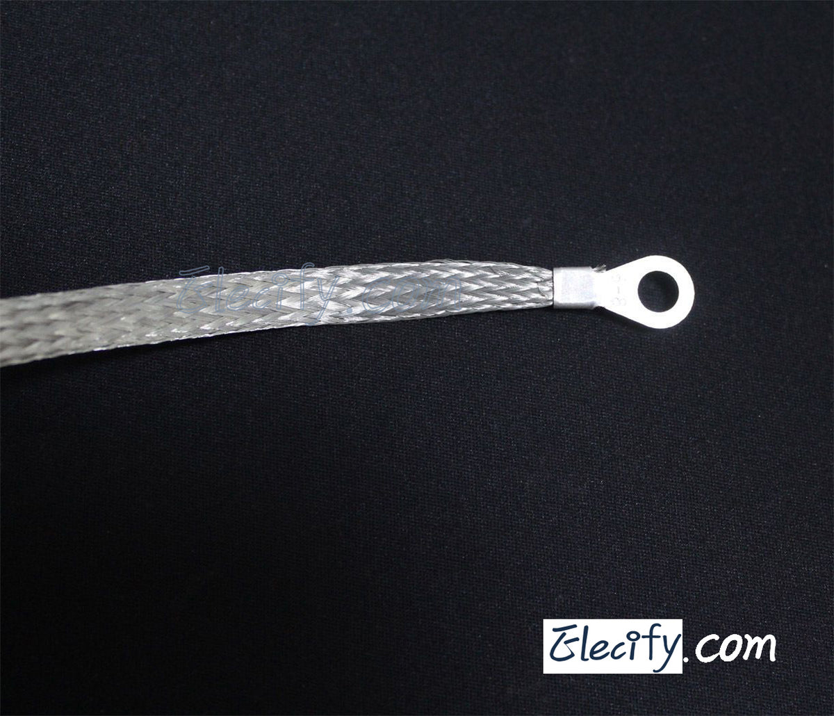 4mm Flat Tinned Copper Braid cable, battery lead, ground strap cable ...