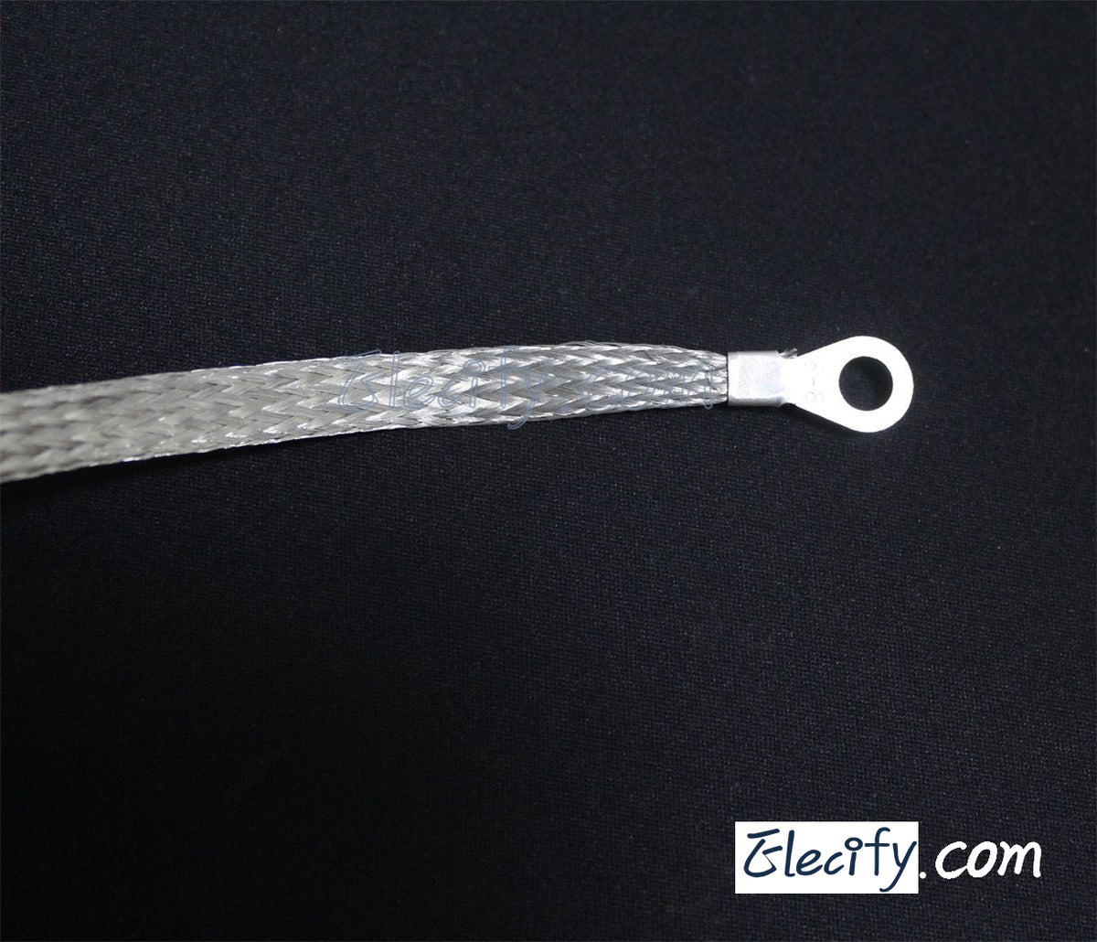 8mm Flat Tinned Copper Braid cable, battery lead, ground strap cable ...