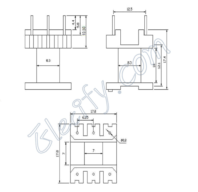 EE25 PC40 Ferrite Cores and bobbin 25mm – elecify