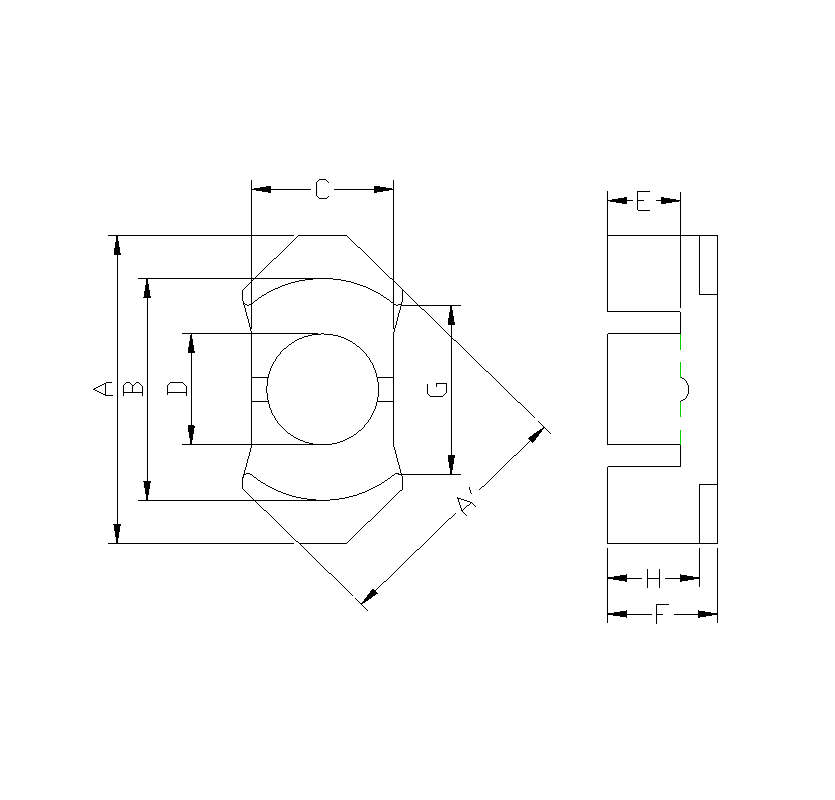 RM8 6+6pins Ferrite Cores bobbin,transformer core,inductor coil 22.7mm ...